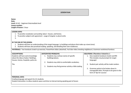 ESL - My Neighbourhood - Complete Lesson | Teaching Resources