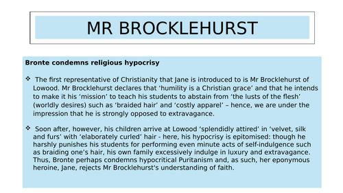Jane Eyre - Mr Brocklehurst | Teaching Resources