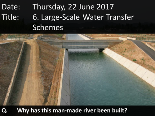 Geography - water - large scale water transfers | Teaching Resources