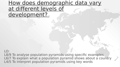 Edexcel GCSE Geography – Development Dynamics - 2 - demographic ...