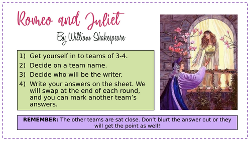 Romeo and Juliet quiz | Teaching Resources