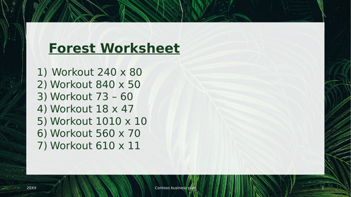 FOREST WORKSHEET 20 | Teaching Resources