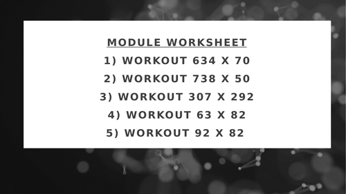MODULE WORKSHEET 2 | Teaching Resources