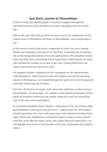 Edexcel GCSE English Language (Paper 2) Transactional Writing - Travel ... Edexcel GCSE English Language (Paper 2) Transactional Writing - Travel ...