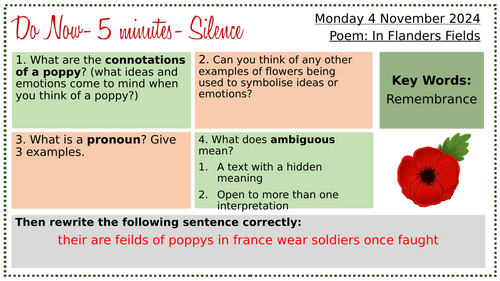 In Flanders Fields- Poem Analysis | Teaching Resources