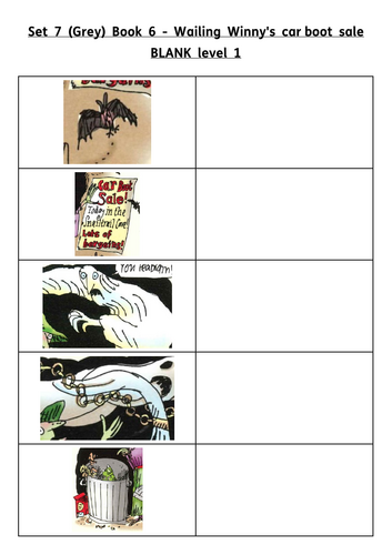 RWI Set 7 (Grey) Book 06 - Wailing Winny's Car Boot Sale resources ...