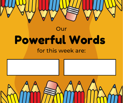 Powerful Words Poster | Teaching Resources