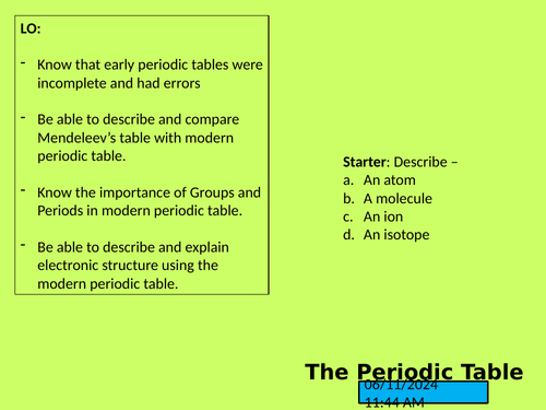 Periodic Table | Teaching Resources