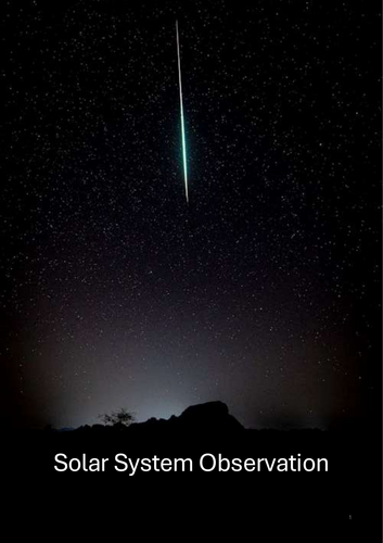 Solar System Observation Revision Notes Teaching Resources