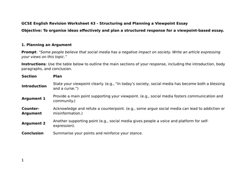 GCSE English - Persuasive Writing Techniques and Big Question Practice ...