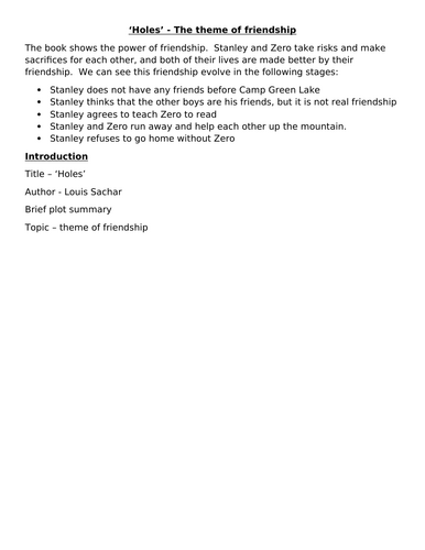 'Holes' by Louis Sachar - activities and critical essay | Teaching ...