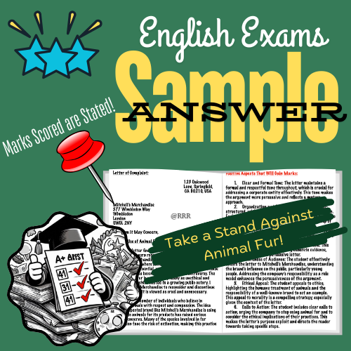 Take a Stand Against Animal Fur: GCSE & IGCSE Persuasive Letter English ...