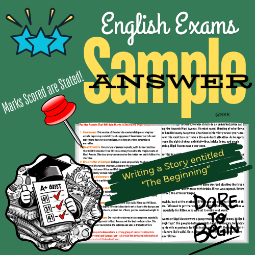 GCSE & IGCSE Story Writing Answer with How this Novel Gains Top Marks ...