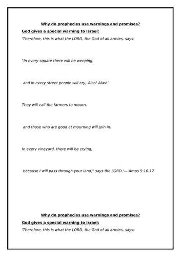 Y8: KS3 CATHOLIC RED: Prophecy and Promise - Why do prophecies make ...