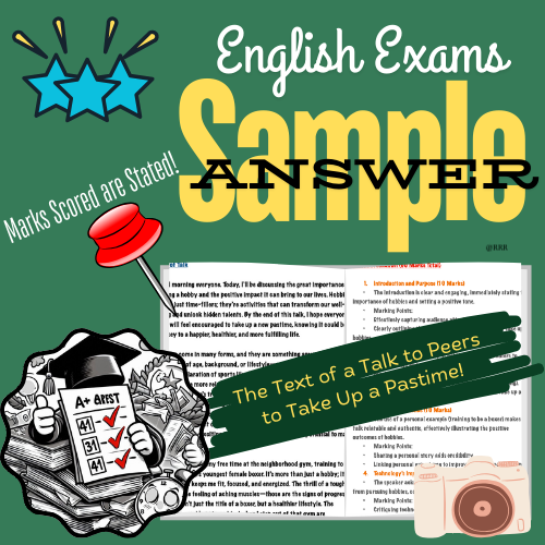 Persuasive Speech on the Power of Hobbies: Sample Answer with Marks ...