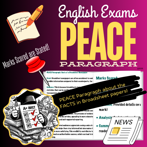 Understanding Facts in Broadsheet News Sheets: PEACE Paragraph Essay ...