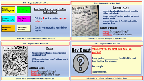 Impacts of the New Deal- USA | Teaching Resources