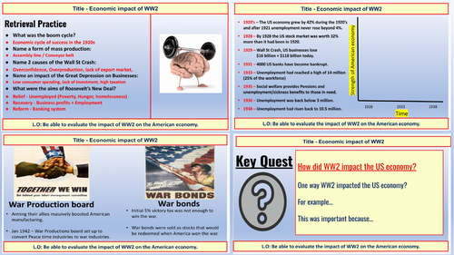 Economic Impact of WW2 | Teaching Resources