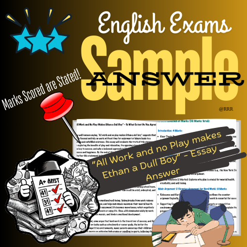 IGCSE Essay Sample: Work & No Play: Answer with Marks Scored, Explained ...