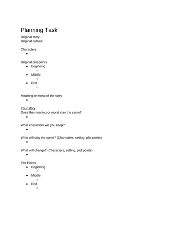 Retelling a Story - Writing Plan | Teaching Resources