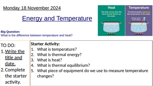 GCSE Energy and Temperature | Teaching Resources