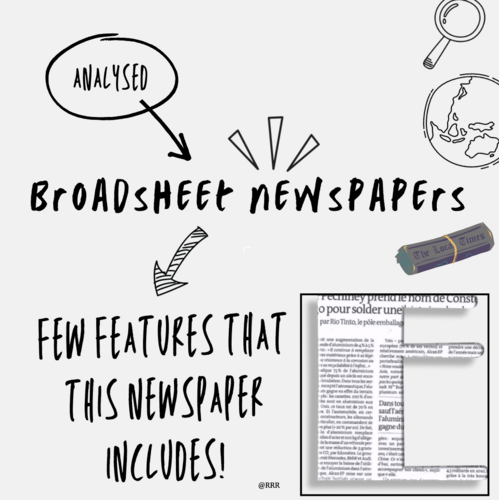 IGCSE Broadsheet Newspapers Analysed: Features Explored &Writing ...
