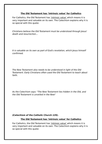Y7: KS3 CATHOLIC RED: Prophecy and Promise - Why is the Old Testament ...