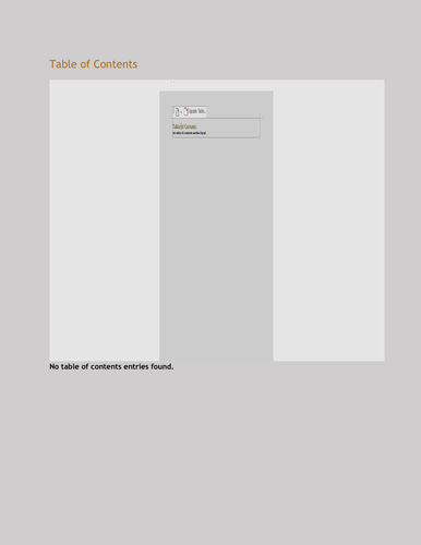 MS word _Table of Content | Teaching Resources