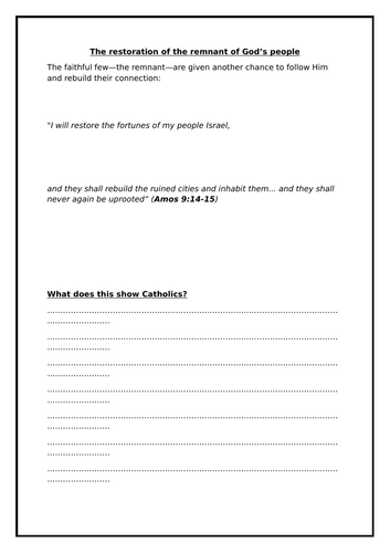 Y8: KS3 CATHOLIC RED: Prophecy and Promise - Why do prophecies talk ...