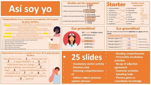 2026 Spanish AQA GCSE Module 3.4 - Así soy yo | Teaching Resources