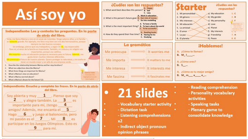 2026 Spanish AQA GCSE Module 3.4 - Así soy yo | Teaching Resources