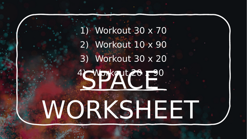 SPACE WORKSHEET 15 | Teaching Resources