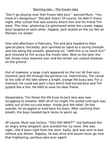 Warning tale model text | Teaching Resources