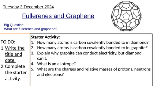 GCSE Chemistry Graphene and Fullerenes: Complete Lesson | Teaching ...