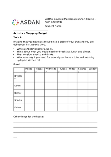 ASDAN Mathematics Short Course – Module 2 - Own Challenge | Teaching ...