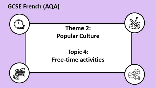 Topic 4- Free-time Activities- French GCSE | Teaching Resources