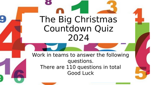 Christmas quiz top 10s 2024 | Teaching Resources