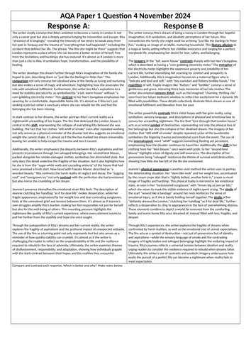 AQA Paper 1 November 2024 Model Answers | Teaching Resources