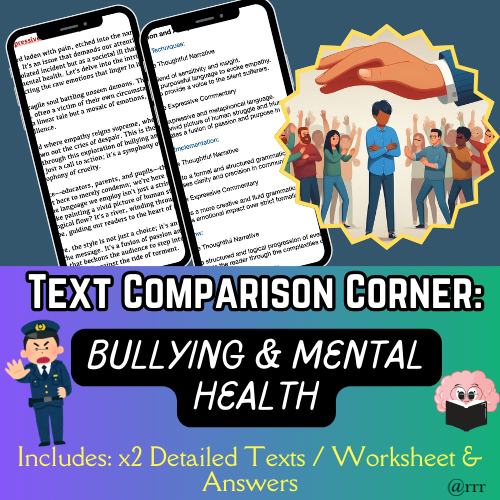 IGCSE English Lesson on: Bullying, Mental Health & Communication: Texts ...