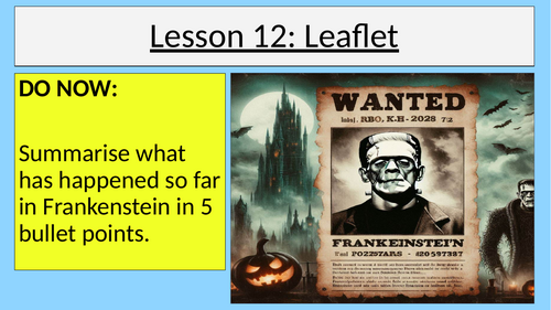 Frankenstein Leaflet | Teaching Resources Frankenstein Leaflet | Teaching Resources