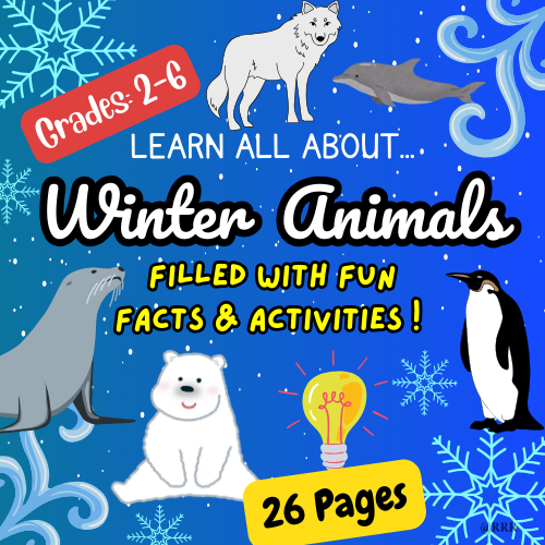 Winter Animals Activity Workbook for Kids: titled: Snowy Safari. End of ...