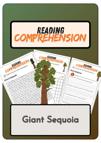 Reading Comprehension - Giant Sequoia + Solutions | Teaching Resources