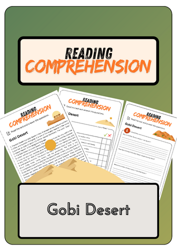 Reading Comprehension - Gobi Desert + Solutions | Teaching Resources