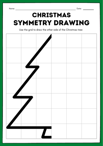 Symmetry Drawing Christmas | Teaching Resources
