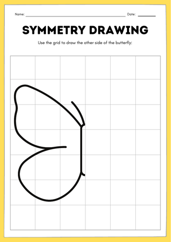 Symmetry Drawing - 7 worksheets Free | Teaching Resources