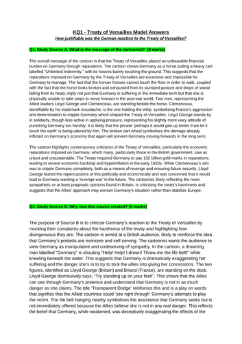 2026 PAPER 2 EXAM & MODEL ANSWERS X 5- KQ1 Treaty of Versailles - CIE ...