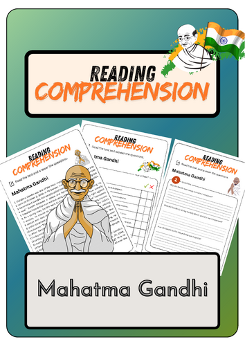 Reading Comprehension - Mahatma Gandhi + Solutions | Teaching Resources