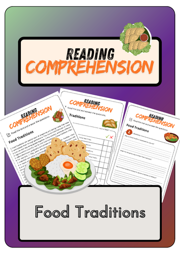Reading Comprehension - Food Traditions + Solutions | Teaching Resources