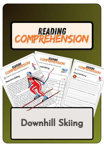 Reading Comprehension - Downhill Skiing + Solutions | Teaching Resources