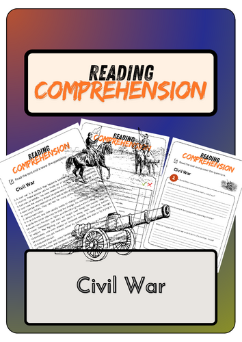Reading Comprehension - Civil War + Solutions | Teaching Resources